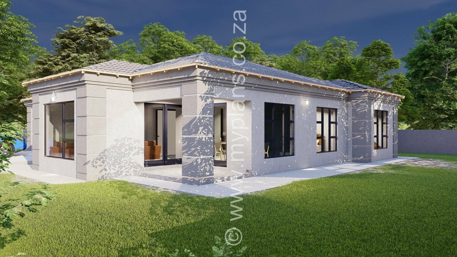 2 Bedroom House Plan BLA 107S | My Building Plans South Africa