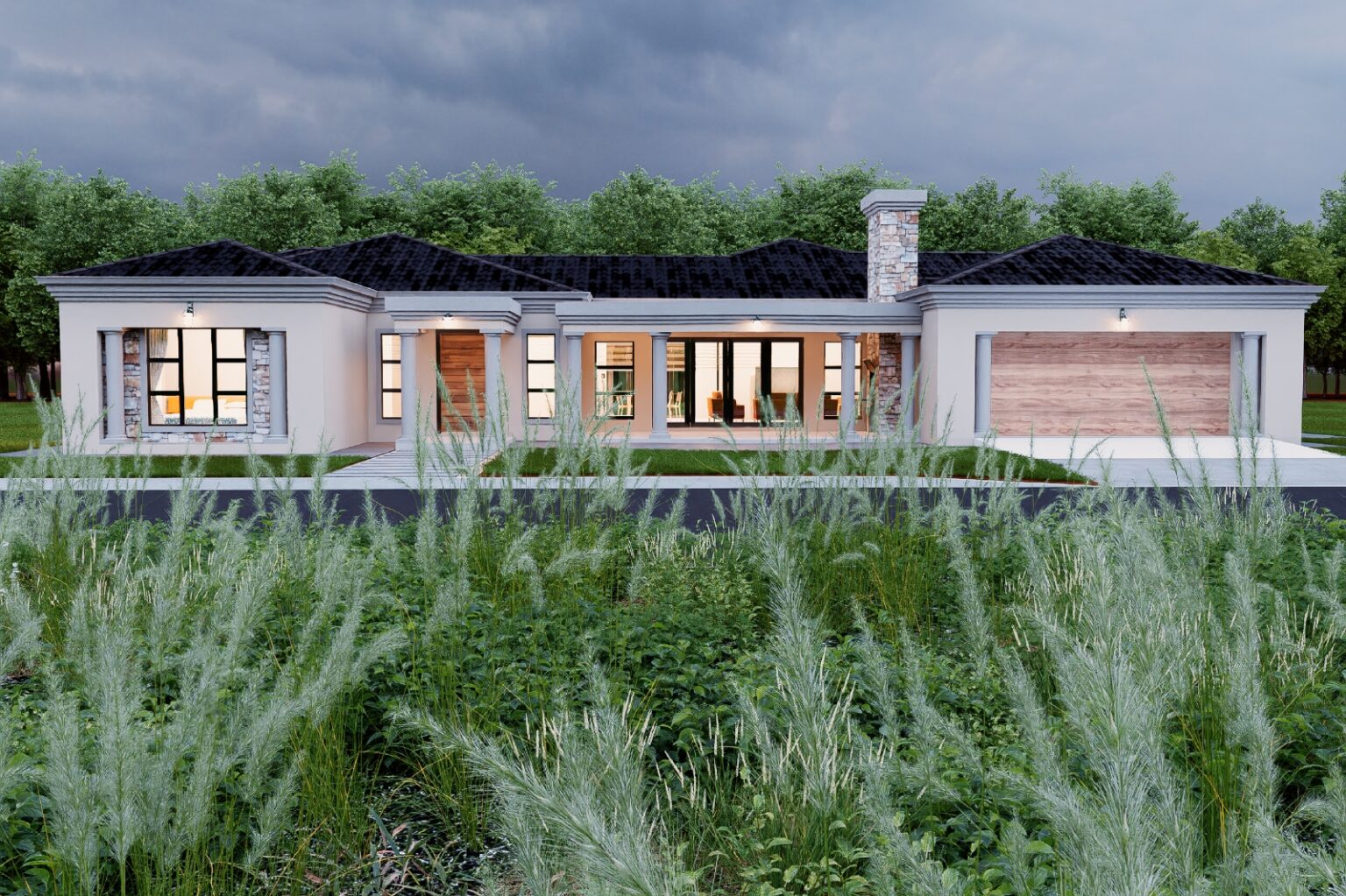 4 Bedroom House Plan MOB 2407-14 | My Building Plans South Africa