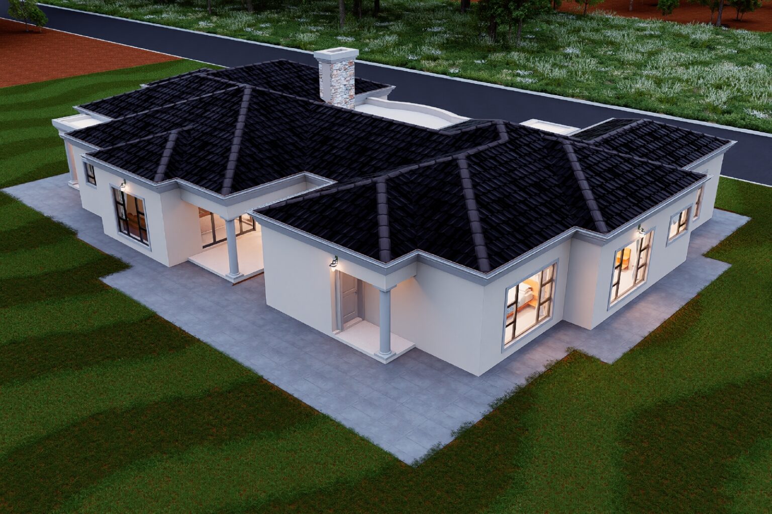 4 Bedroom House Plan MOB 2407-14 | My Building Plans South Africa