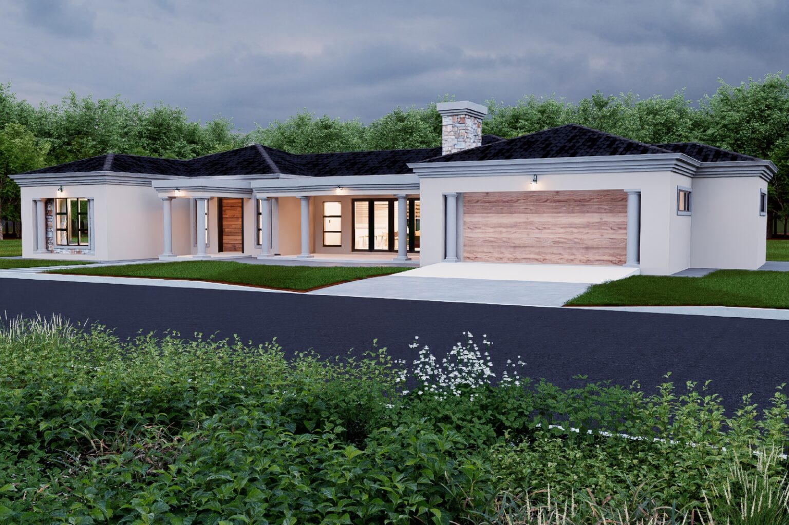 4 Bedroom House Plan MOB 2407-14 | My Building Plans South Africa