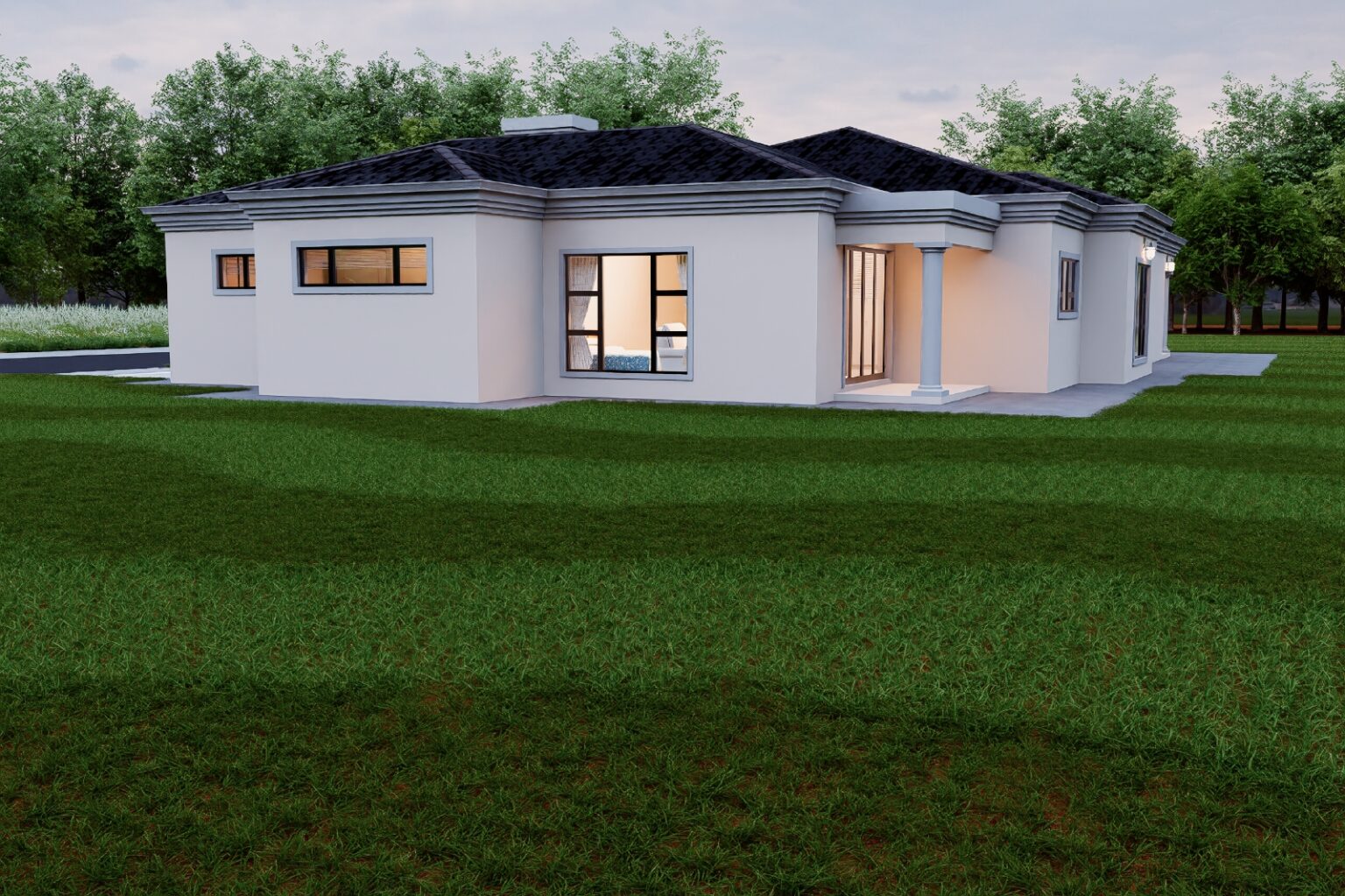 4 Bedroom House Plan MOB 2407-14 | My Building Plans South Africa