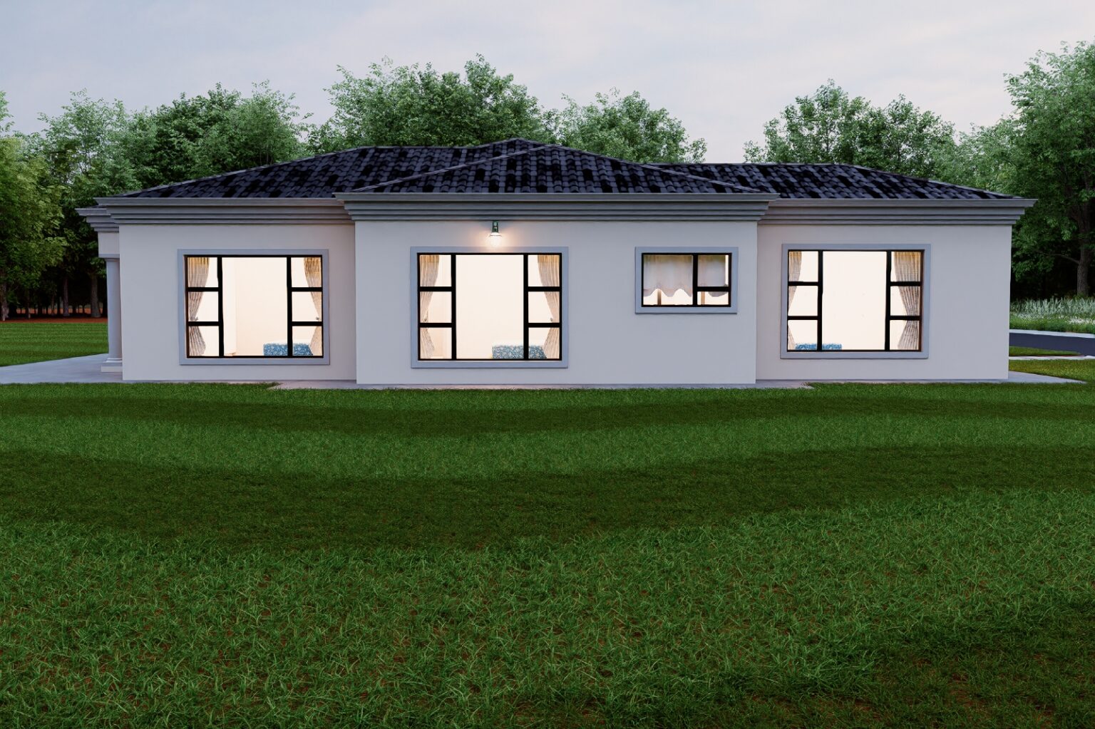 4 Bedroom House Plan MOB 2407-14 | My Building Plans South Africa