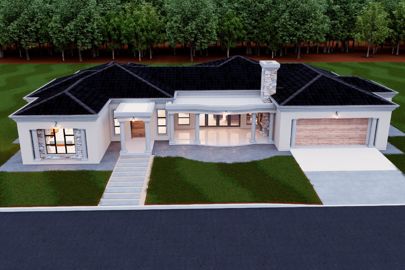 4 Bedroom House Plan MOB 2407-14 | My Building Plans South Africa