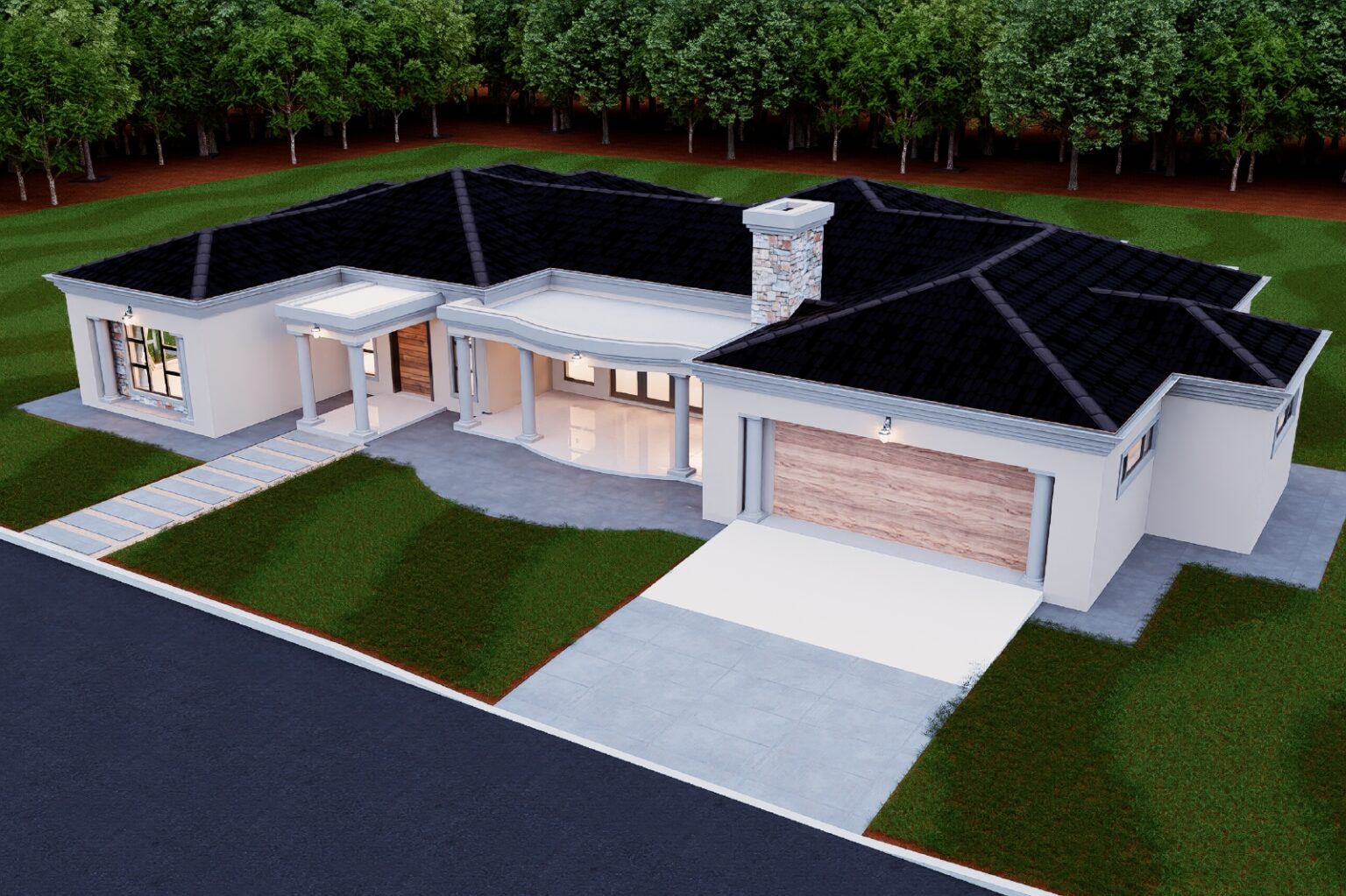 4 Bedroom House Plan MOB 2407-14 | My Building Plans South Africa