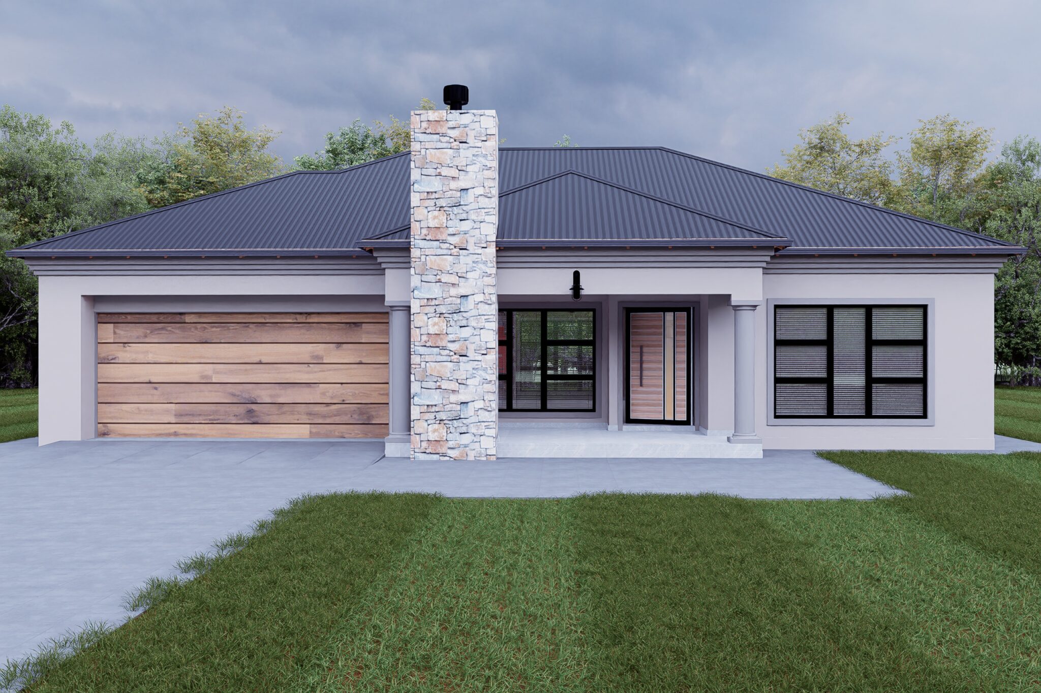 2 Bedroom House Plan MOB 2409.9 | My Building Plans South Africa